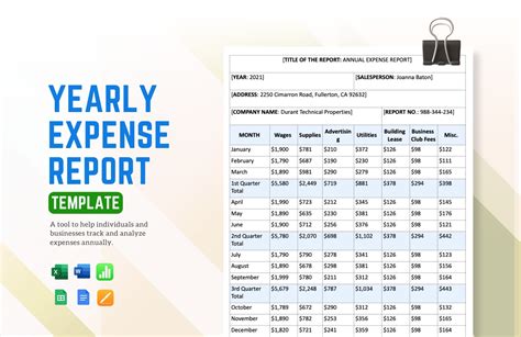 Page 3 Expense Templates In Excel Free Download