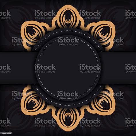 빈티지 패턴이 있는 블랙의 세련된 인쇄 방지 엽서 디자인 그리스 장식이 있는 벡터 초대 카드 템플릿 금메달리스트에 대한 스톡