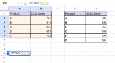 How To Use VSTACK Function In Google Sheets Sheetaki