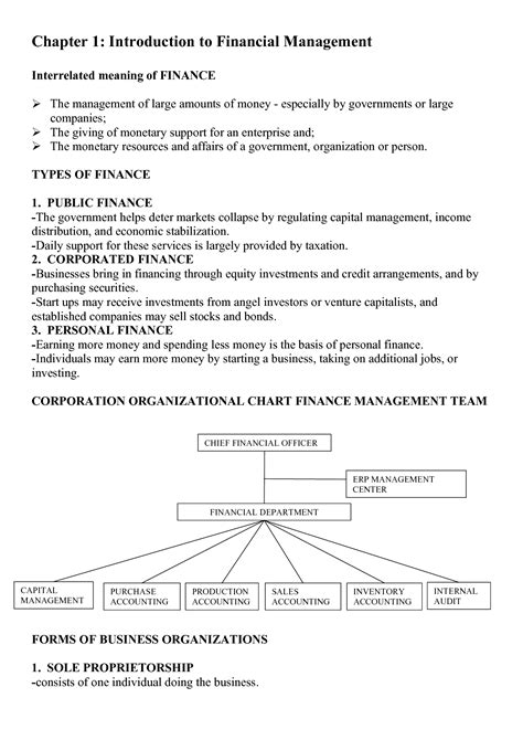 SOLUTION: Chapter1 introduction to financial management - Studypool
