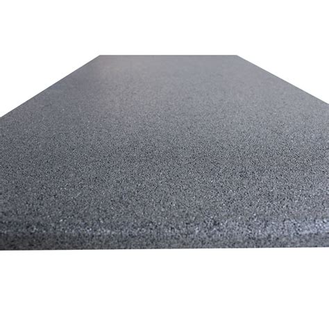 1m X 50cm X 20mm Flatline Grey Rubber Gym Flooring Cannons Uk