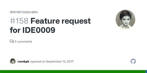 Feature Request For Ide0009 · Issue 158 · Dotnetroslynator · Github