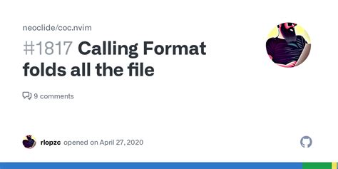 calling format folds all the file · issue 1817 · neoclide coc nvim
