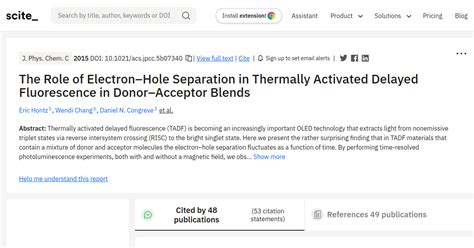 The Role Of Electron Hole Separation In Thermally Activated Delayed