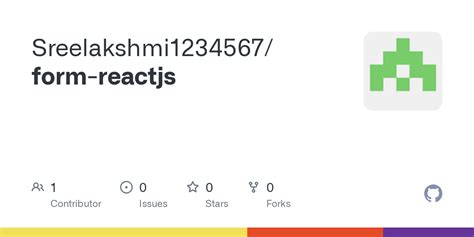 Github Sreelakshmi1234567 Form Reactjs
