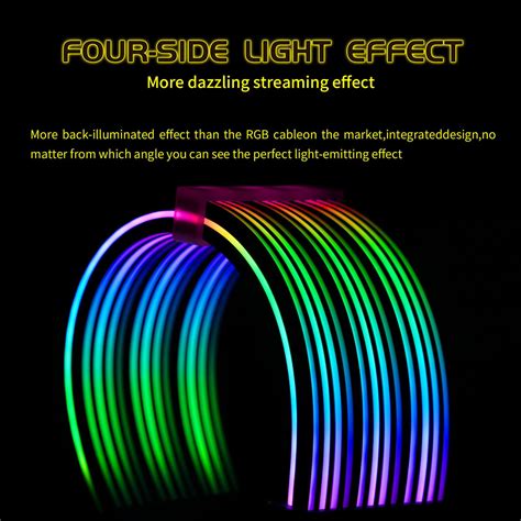 Getuscart Sirlyr 24 Pin Rgb Cable Rgb Psu Cables Extensions 5v 3pin Addressable Argb