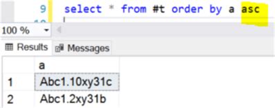 Sort Alphanumeric Values In SQL Server