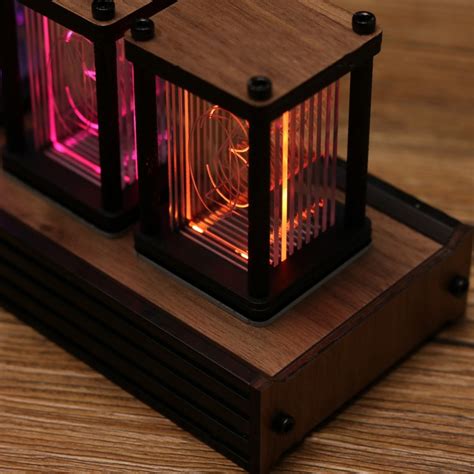 6 Digit RGB Clock Pseudo Glow Tube Clock DIY Kit Unassembled Desktop Creative Decoration Gift