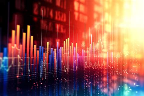 Stock Market Graph On Digital Screen Finance And Trade Concept Stock Illustration
