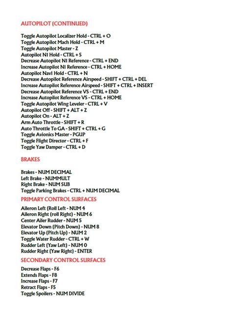 Microsoft Flight Simulator 2020 Keyboard Controls Dpsimulation