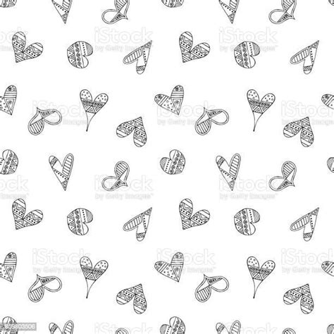 벡터 손으로 그려진된 완벽 한 패턴 장식 양식된 유치 한 마음 낙서 스타일 부족 그래픽 그림 귀여운 손 그림 낙서의 시리즈 만화