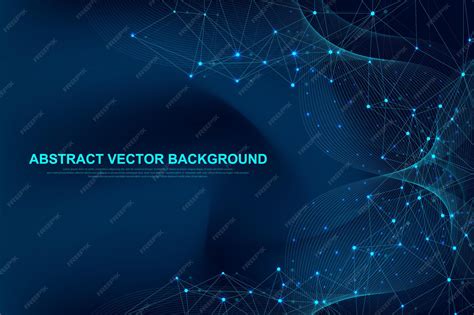 Premium Vector Futuristic Abstract Vector Background Blockchain