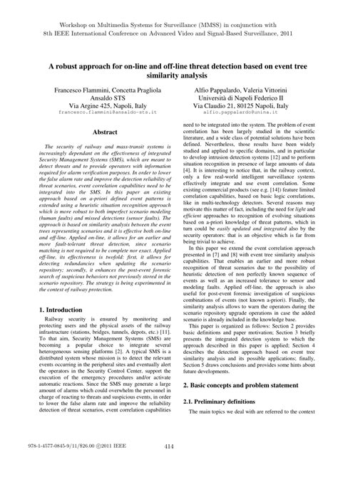 Pdf A Robust Approach For On Line And Off Line Threat Detection Based