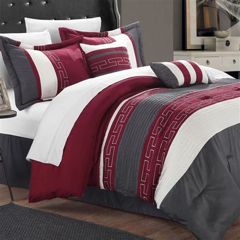 Burgundy Comforter Set Queen