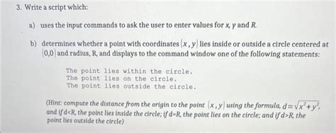 Solved 3 Write A Script Which A Uses The Input Commands