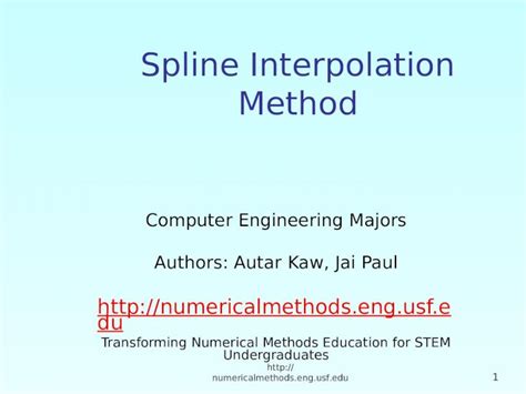 Ppt 1 Spline Interpolation Method