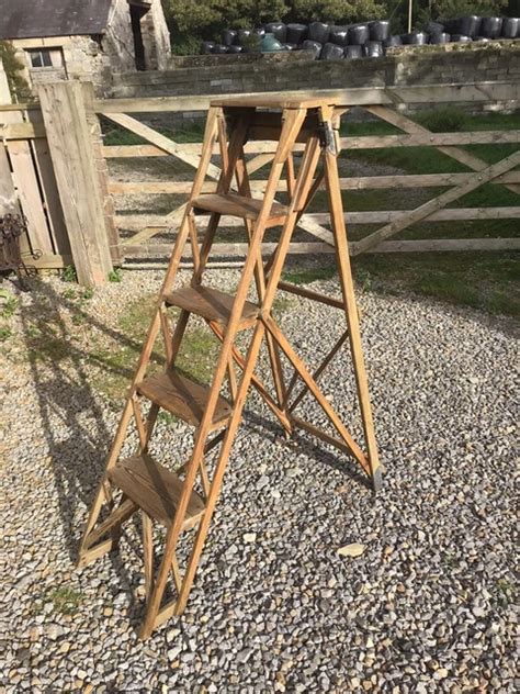 Antique Jones Lattice Step Ladder Patent No135683 1919 £11500 Picclick Uk