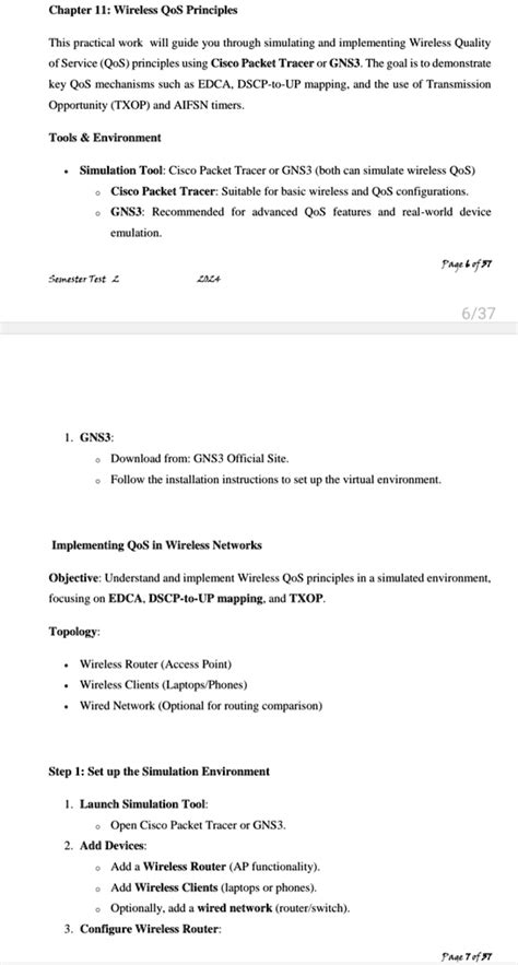 Chapter Wireless Qos Principles This Practical Work Will Guide You Through Simulating And