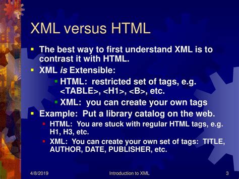 xml introduction to xml ppt download