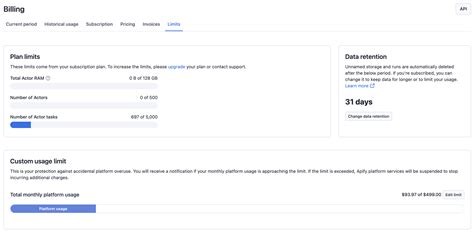 billing platform apify documentation