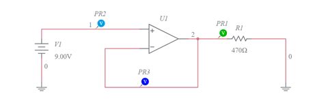Unity Gain Op Amp Multisim Live