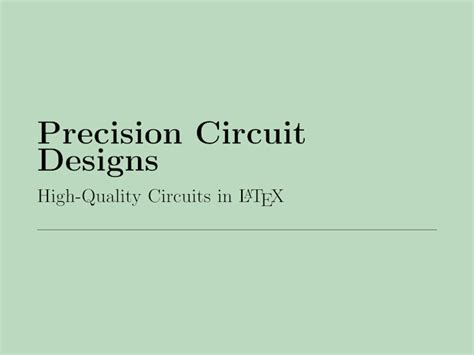 Draw Your Electrical Circuit Using Tikz In Latex By Pier03 Fiverr