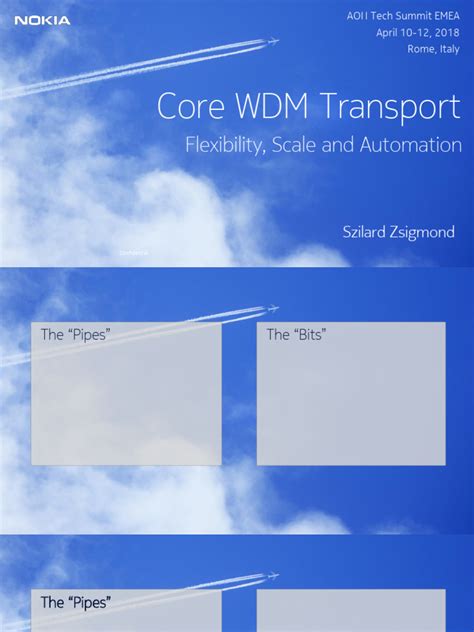 Core Wdm Transport Flexibility Scale And Automation Pdf