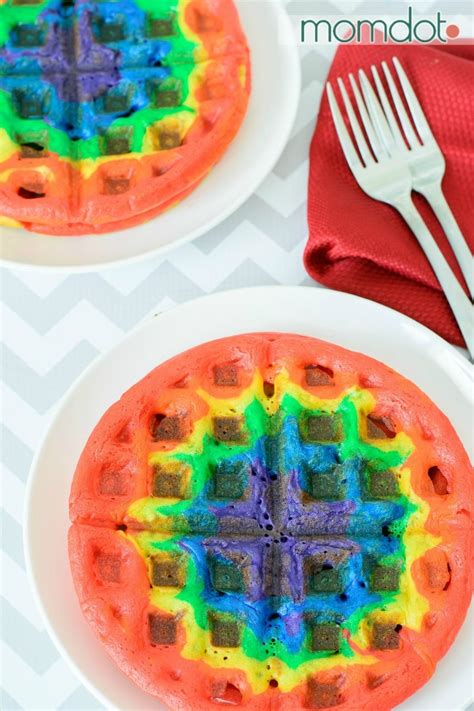 Rainbow Waffles Taste The Rainbow