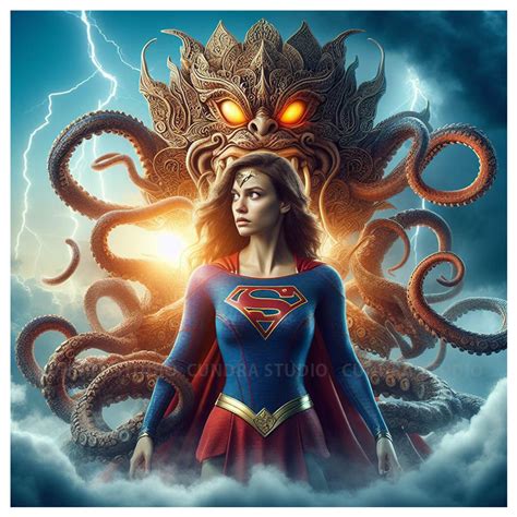 Supergirl Vs Giant Octopus By Cundrawan On Deviantart