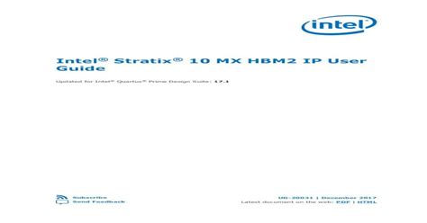 Pdf Intel® Stratix® 10 Mx Hbm2 Ip User Guidehigh Bandwidth Memory