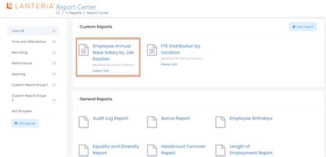 create custom report