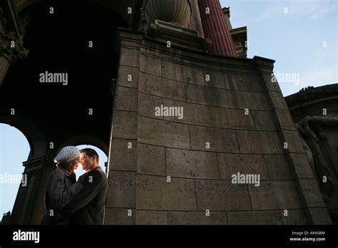 Mature Couple Kissing Stock Photo Alamy