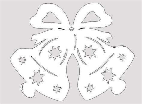 Трафареты новогодние колокольчики из бумаги 29 фото