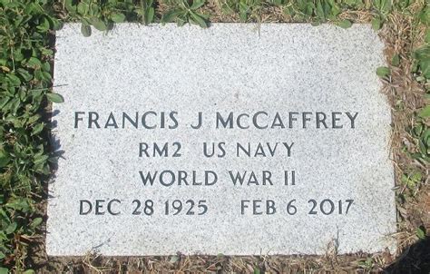 Francis James Frank” Mccaffrey 1925 2017 Find A Grave Memorial