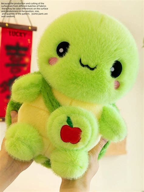Cute Green Apple Turtle Plush Doll Soft Stuffed Doll Companion