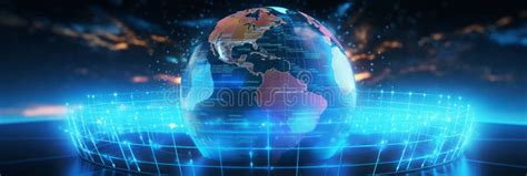 Dynamic Digital Infographic Rotating Globe Graphs And Statistics Real