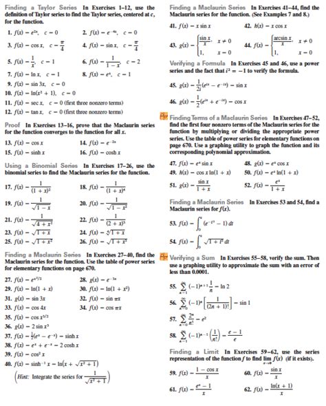 Solved Finding A Taylor Series In Exercises 1 12 Use The