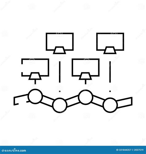 Network Topology Computer Network Connection Vector Illustration