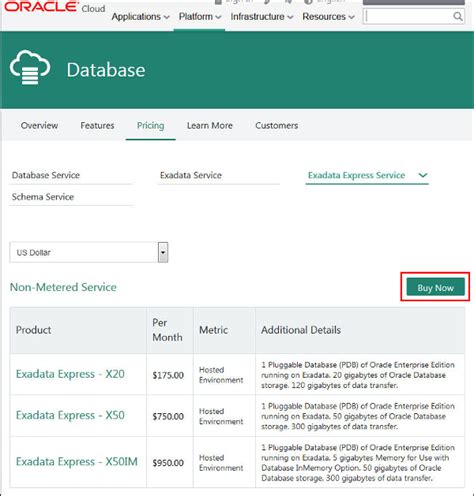 Signing Up For An Oracle Database Exadata Express Cloud Service