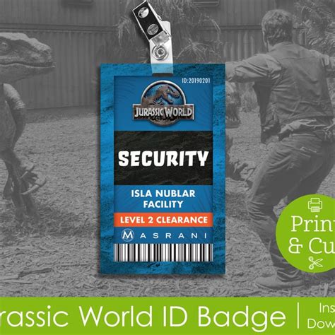 Jurassic World Raptor Handler Badge Etsy