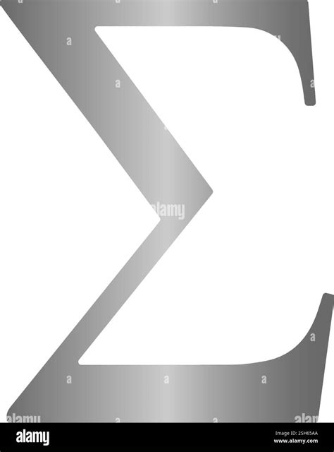 Sigma Symbol White Background Minimalist Design Mathematical Notation