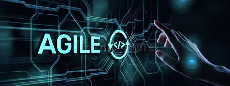 Agile Development Methodology Concept On Virtual Screen Technology