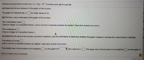 Solved Analyze The Polynomial Function Fx X 3x