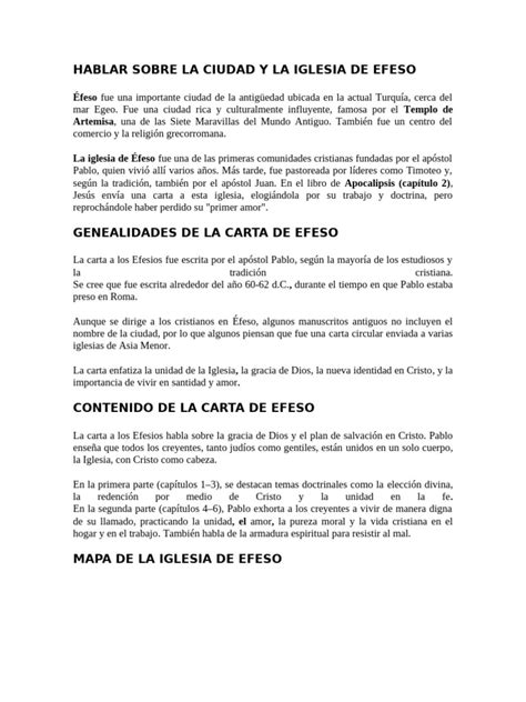 Cristianos En Éfeso Y Su Iglesia Pdf