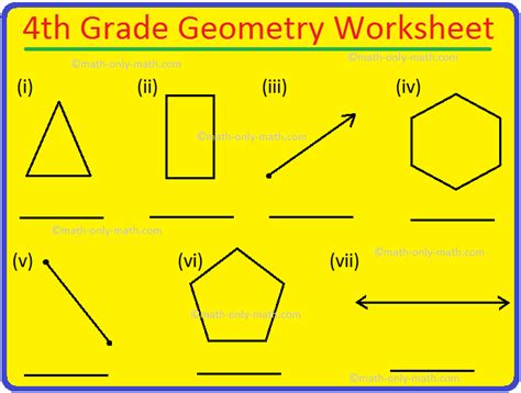 4th Grade Geometry Worksheet Line Segments Rays Open And Closed Curves
