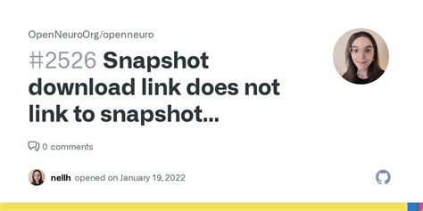 Snapshot Download Link Does Not Link To Snapshot Download Page · Issue