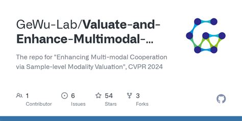 Github Gewu Labvaluate And Enhance Multimodal Cooperation The Repo For Enhancing Multi