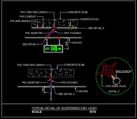 TYPICAL DETAIL OF SUSPENDED EXIT LIGHT Mepengineerings