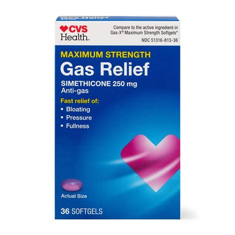 Cvs Health 250 Mg Extra Strength Gas Relief Simethicone Softgels 36 Ct Delivery Or Pickup Near