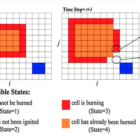 Simulations Of The Spread Of A Forest Fire In A Forest Constructed By Download Scientific